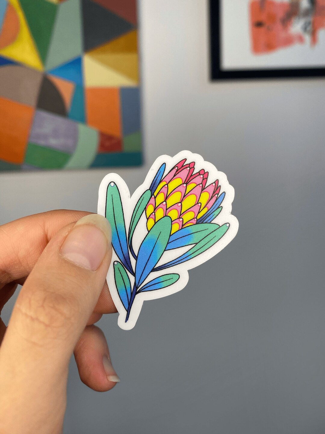Protea Sticker, Flower Sticker, Vinyl Sticker, Waterproof Sticker ...