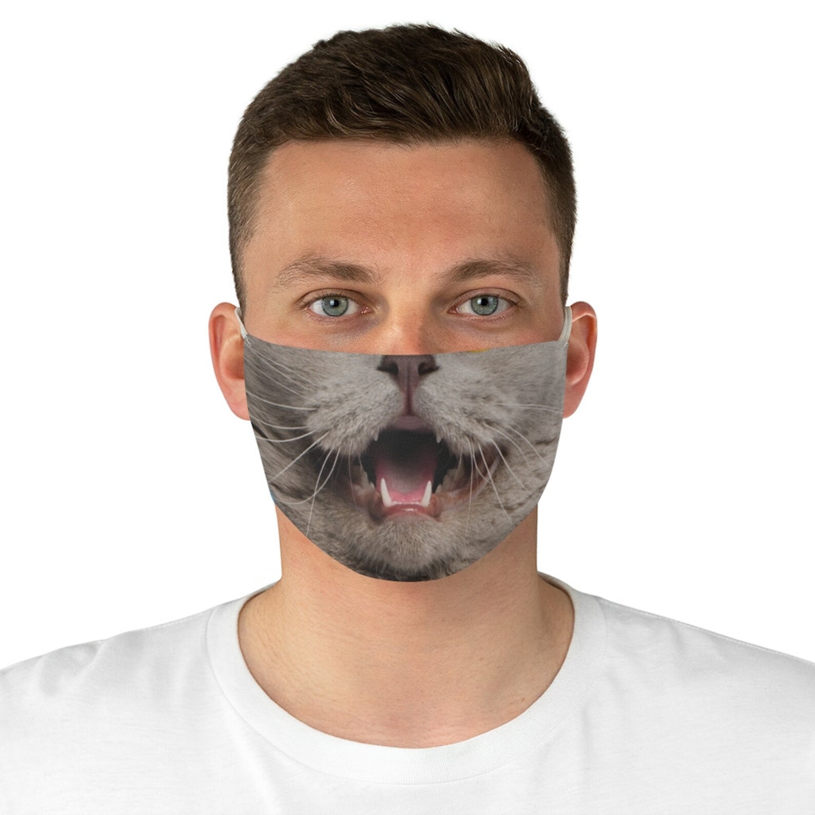 Cat Face Fabric Face Mask - Etsy