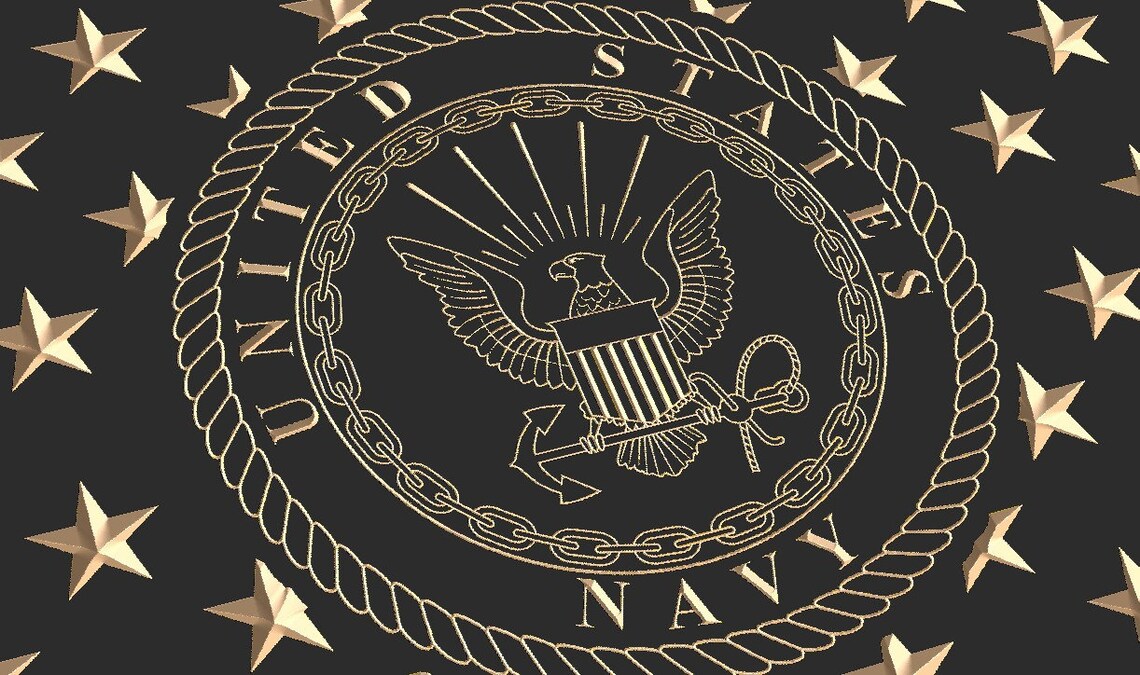 US Navy Emblem in Union - Navy Vector Logo File - Diy CNC Laser Cut ...