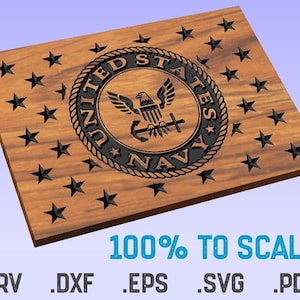 US Navy Logo in Union Vector Logo Cut File Crv Dxf Eps - Etsy