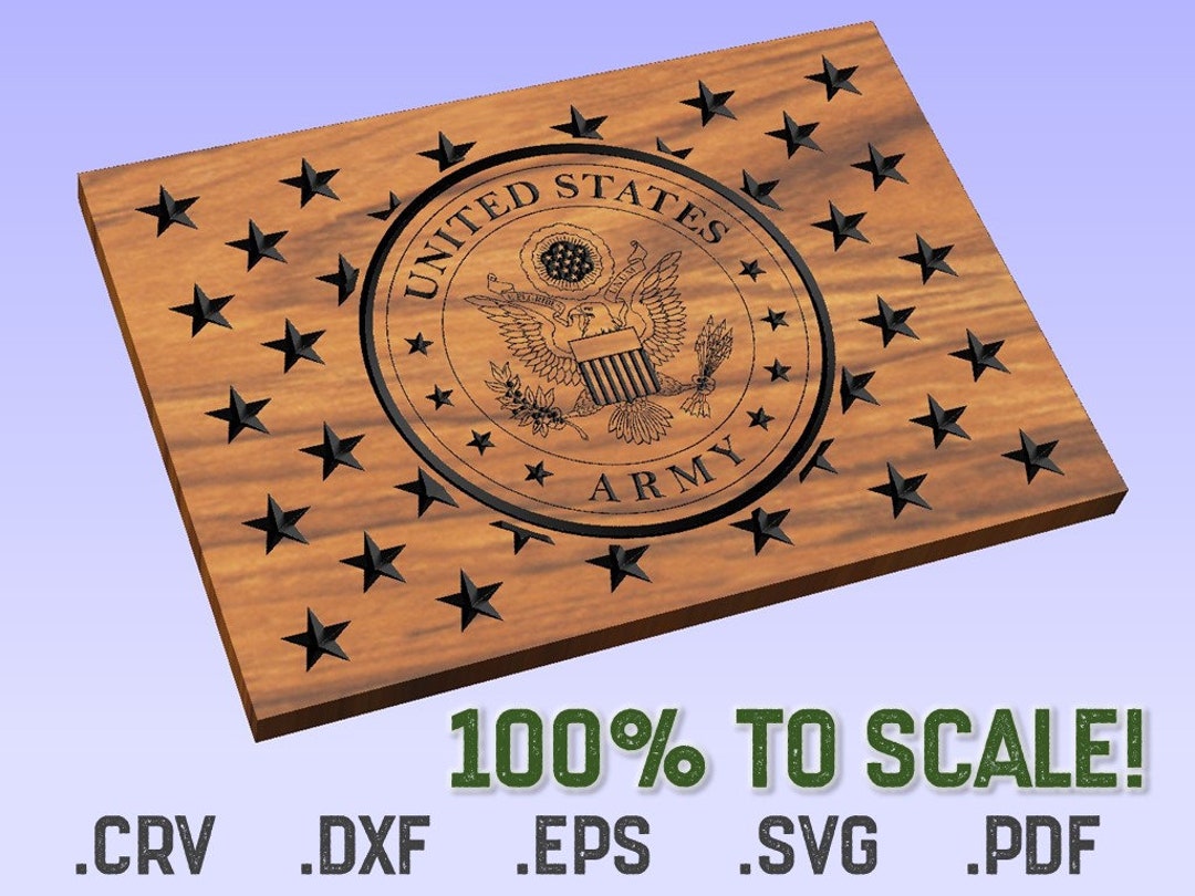 US Army Service Mark in Union - Army Crest Vector - Crv, Dxf, Eps, Svg ...