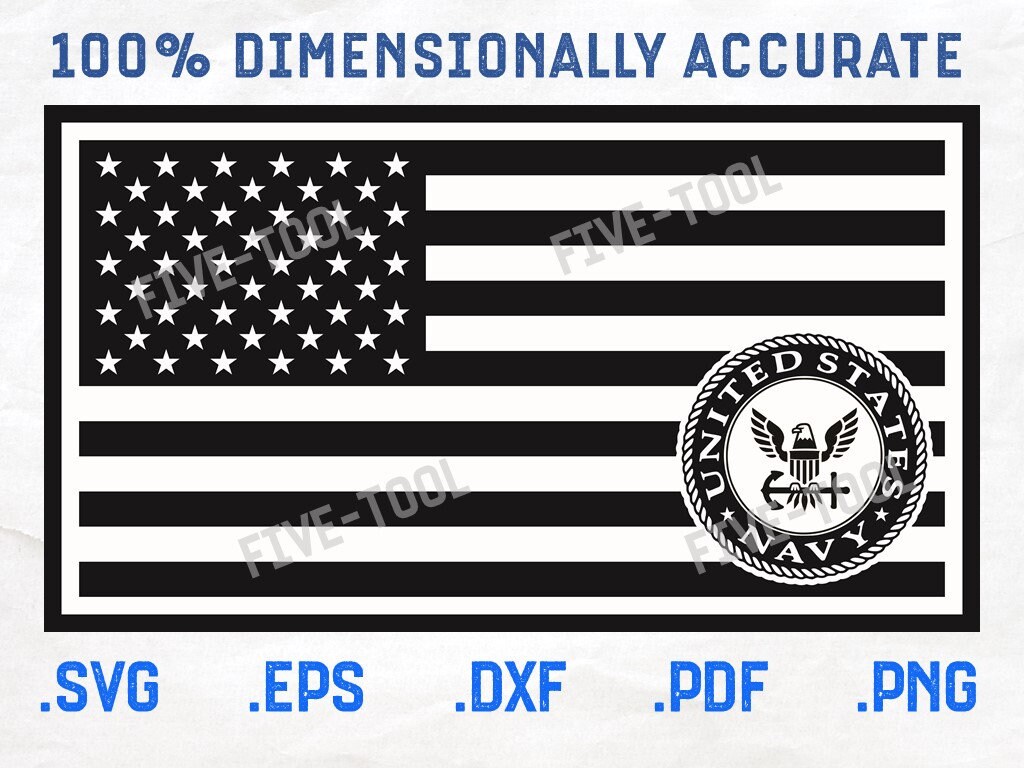 US Navy American Flag Vector Files - USN Logo Vector - Svg, Dxf, Eps ...