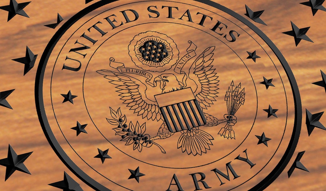 US Army Service Mark in Union - Army Crest Vector - Crv, Dxf, Eps, Svg ...