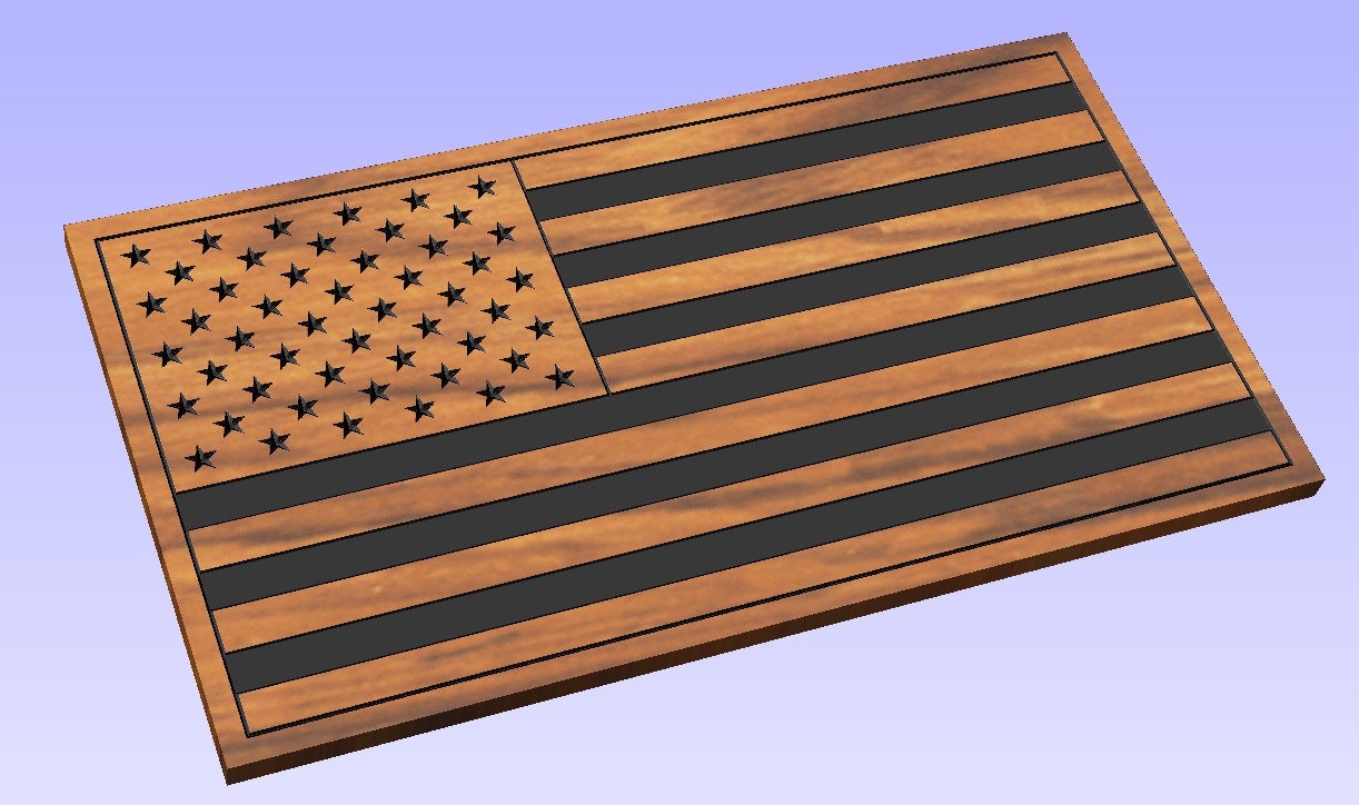 American Flag Cut File - Vector Bundle - Vcarve Pro & Carbide Create ...