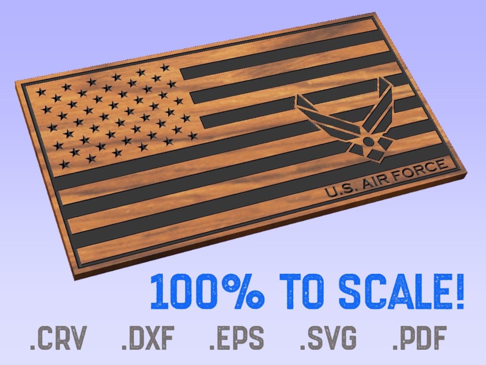 Air Force American Flag Cut Files Svg Crv Dxf Eps Pdf - Etsy