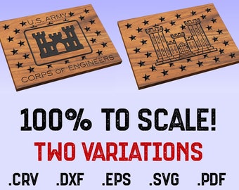 USA Us Army Cops Engineers Castle Vector Svg and Dxf - Etsy