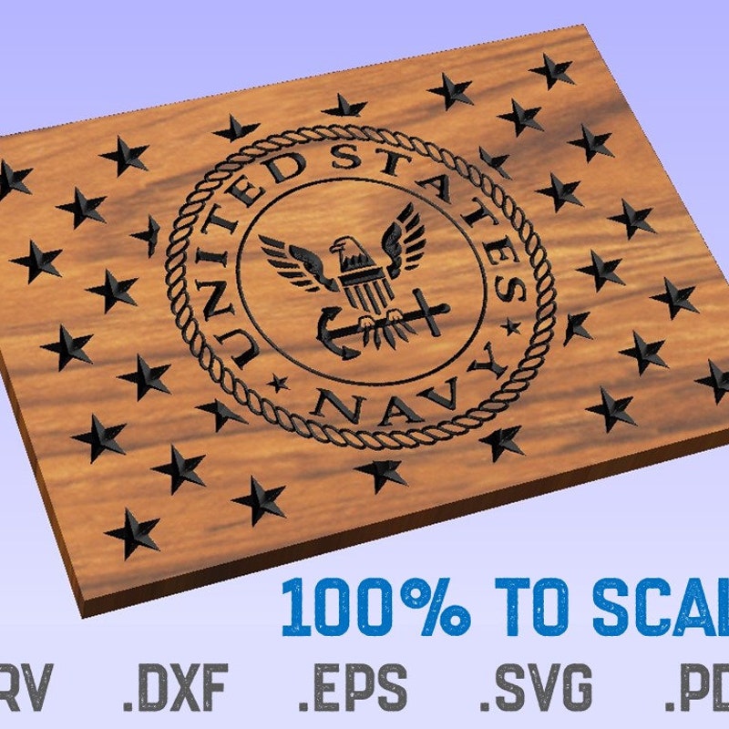 Navy Emblem Laser File - Etsy