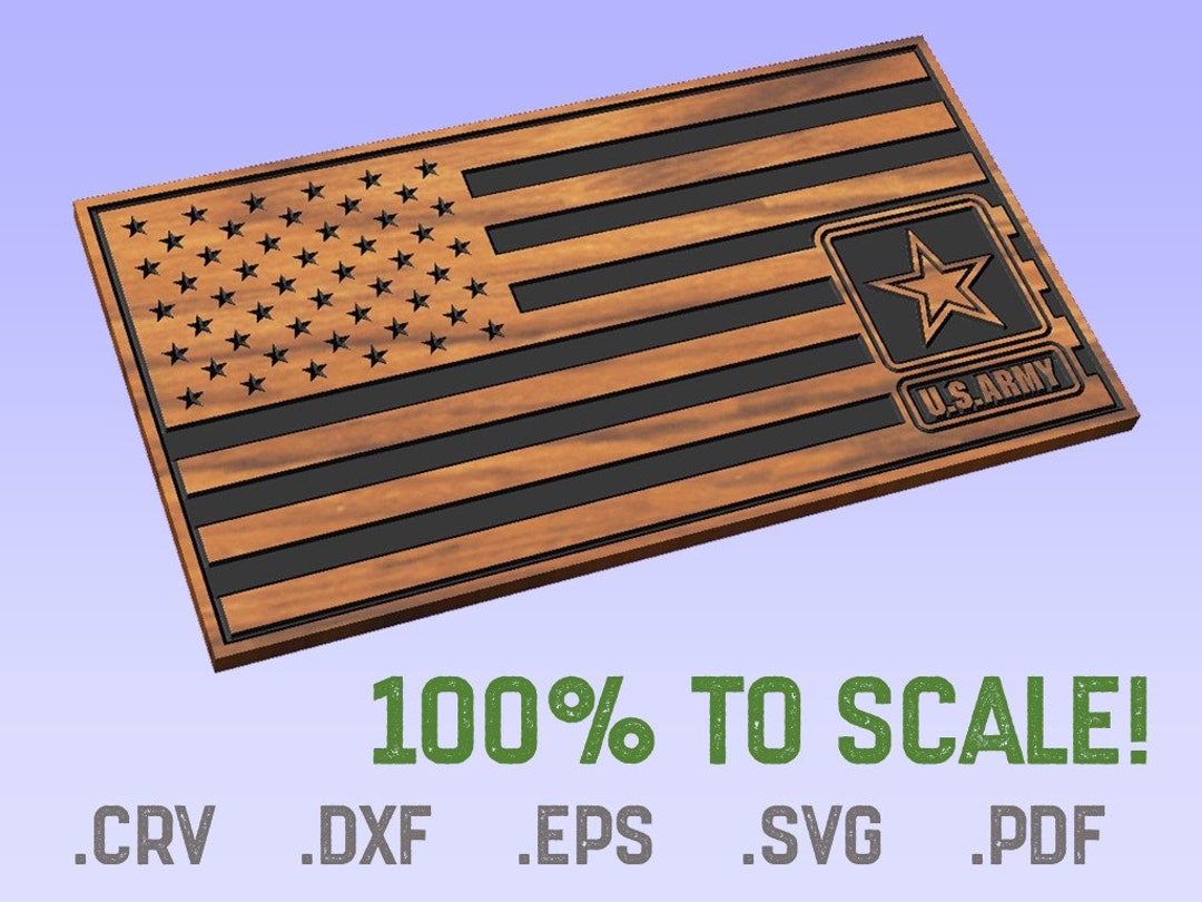 United States Army American Flag Cut Files - Svg, Crv, Dxf, Eps, Pdf ...