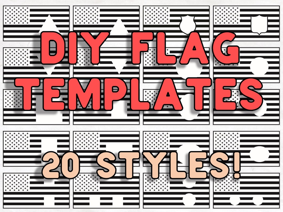 American Flag DIY Vector Files - Blank Starter Set for Custom Designs ...