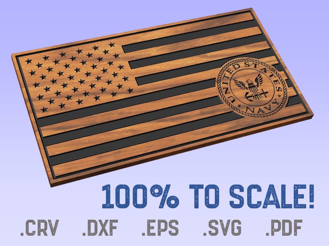 United States Navy American Flag Cut Files - Svg, Crv, Dxf, Eps, Pdf ...