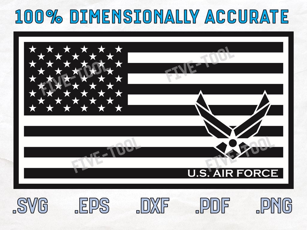 US Air Force American Flag Vector Files - USA Logo Vector - Svg, Dxf ...