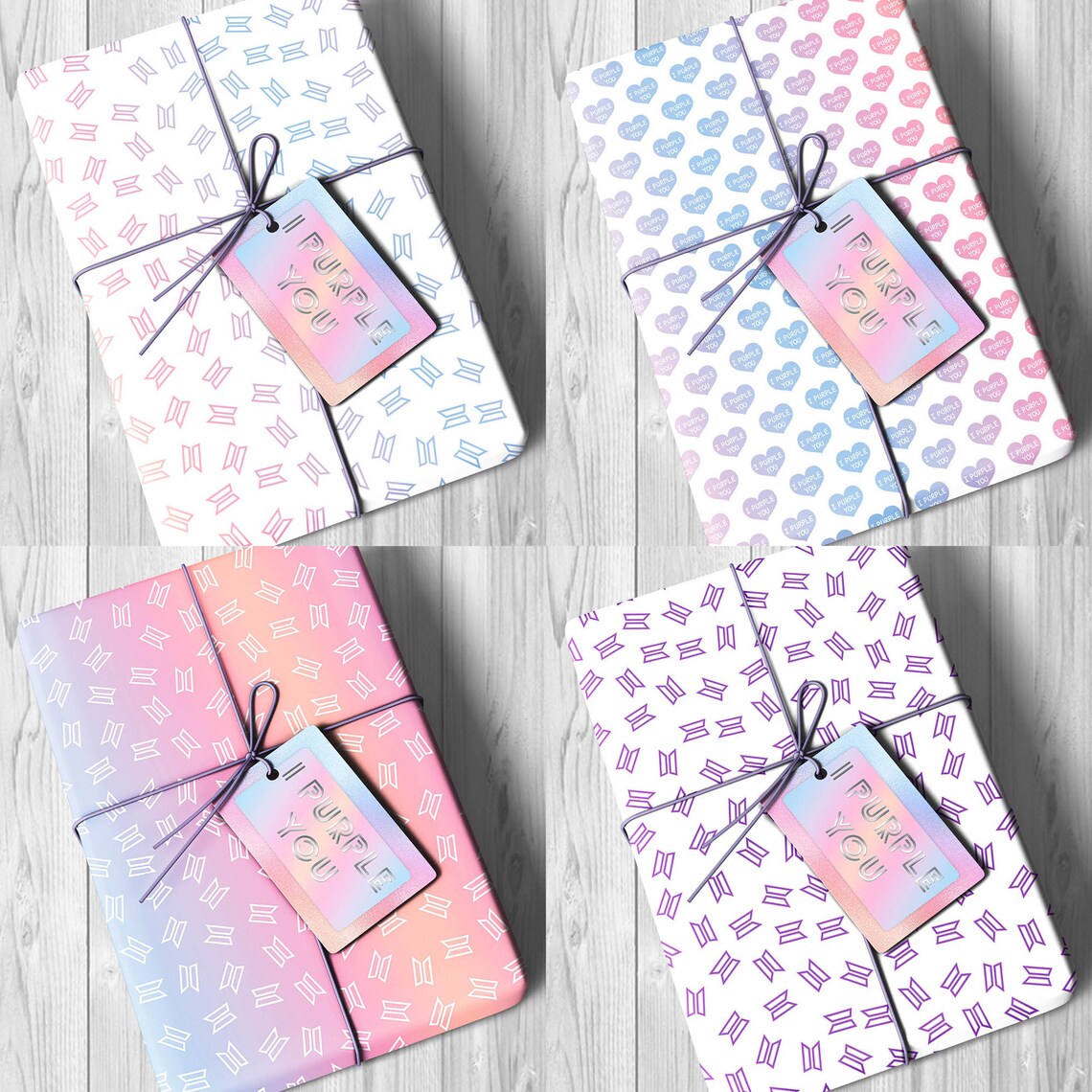 BTS Inspired Digital paper K-pop Wrapping paper Seamless | Etsy