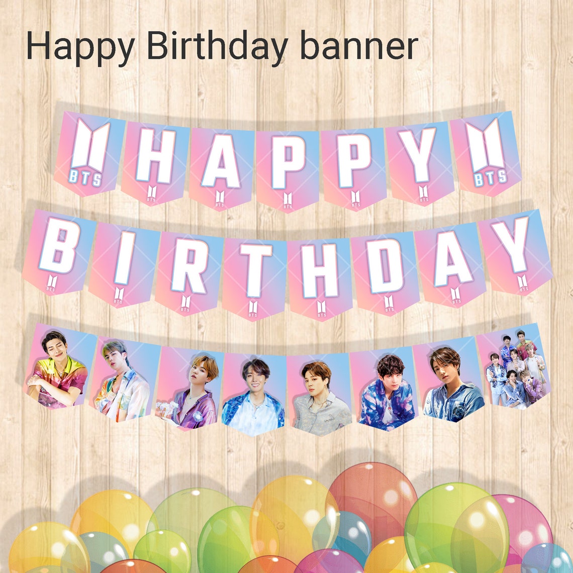 BTS Birthday Party supplies BTS Love Yourself themed Party | Etsy