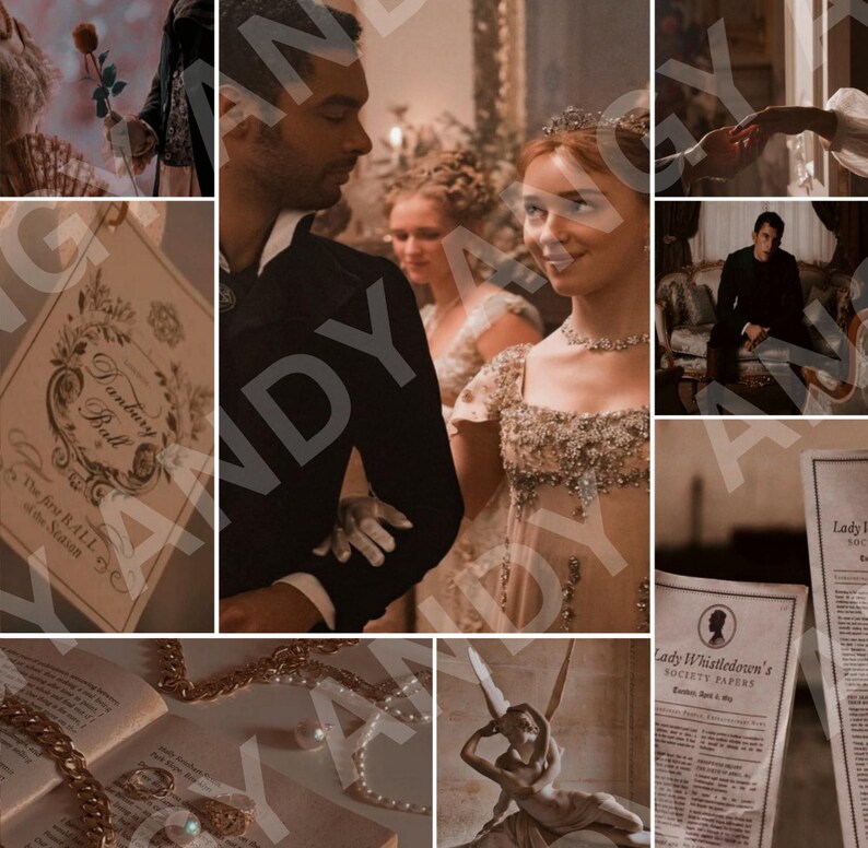 Romantic Academia Regency Photo Collage Kit Royal Core Bridgerton ...