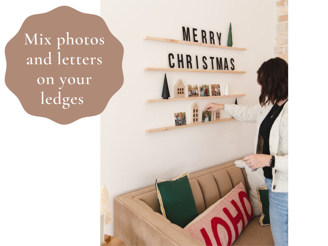 Letter Ledge Set With Acrylic Letter & Number Pack | 40" Letter Ledges ...