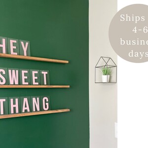 Letter Ledge Set With Acrylic Letter & Number Pack | 40" Letter Ledges ...