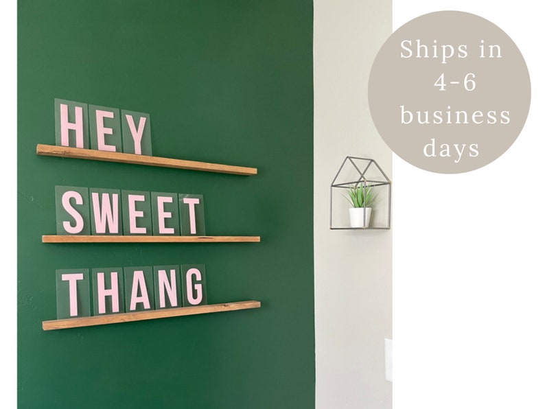 Letter Ledge Set With Acrylic Letter & Number Pack 40 - Etsy