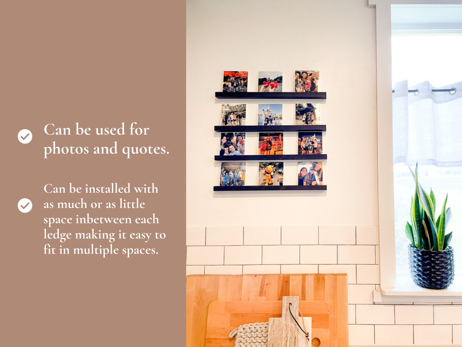 Wood Letter Ledges With Letter Pack | Small Letter Board | Wooden Quote ...