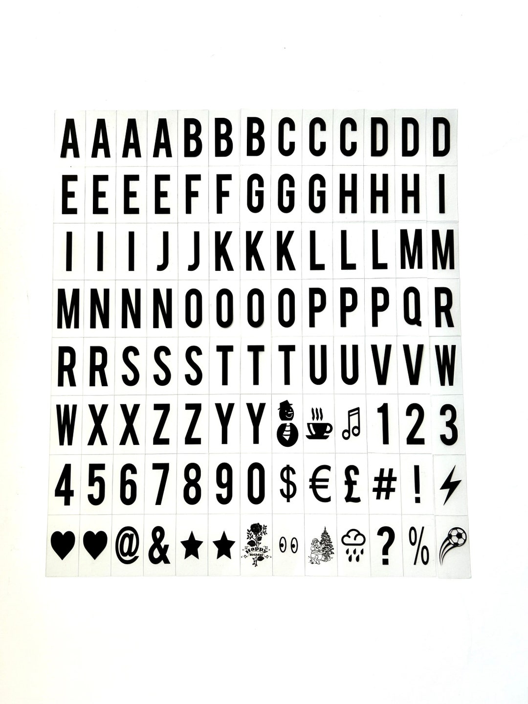 Acrylic Letter Pack | 1.5 X 2.5 Inch Letters | Letter Ledge Letters ...