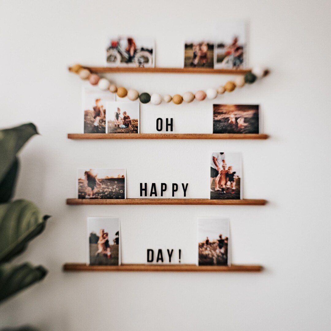 Letter Ledge Set | Wooden Ledges With Acrylic Letters | Statement ...