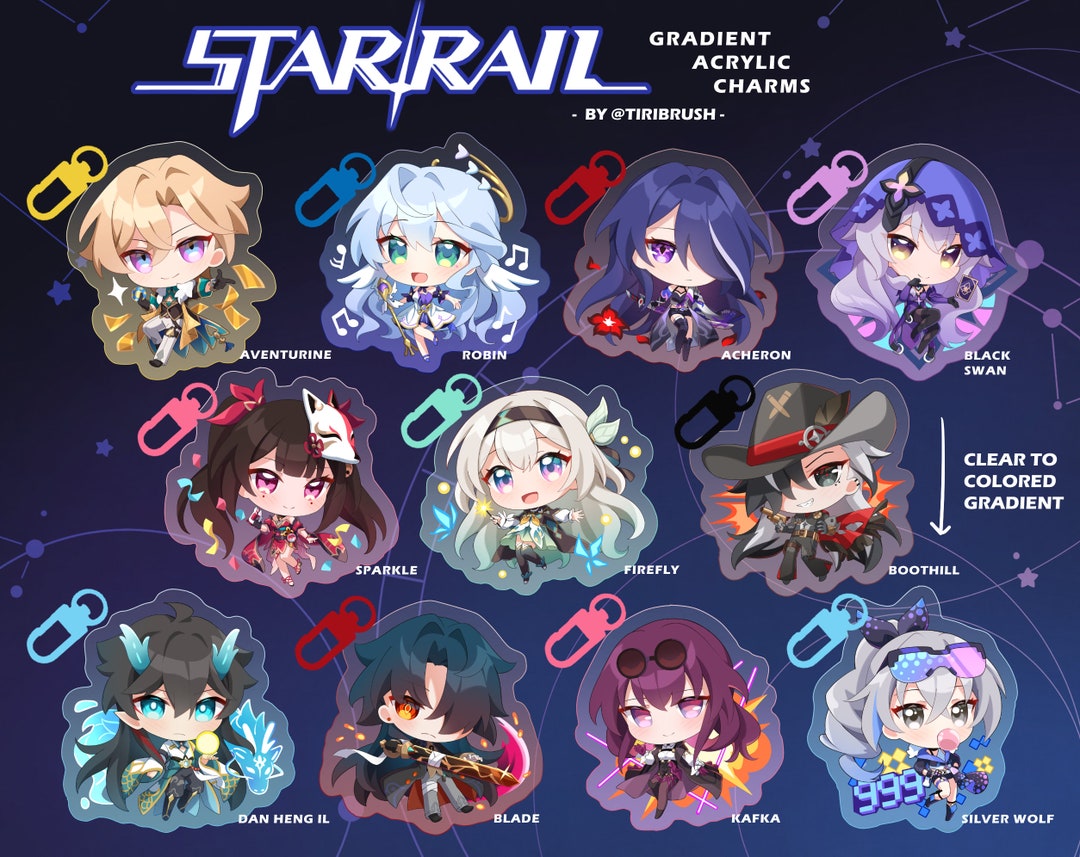 HSR: Gradient Acrylic Charms - Etsy