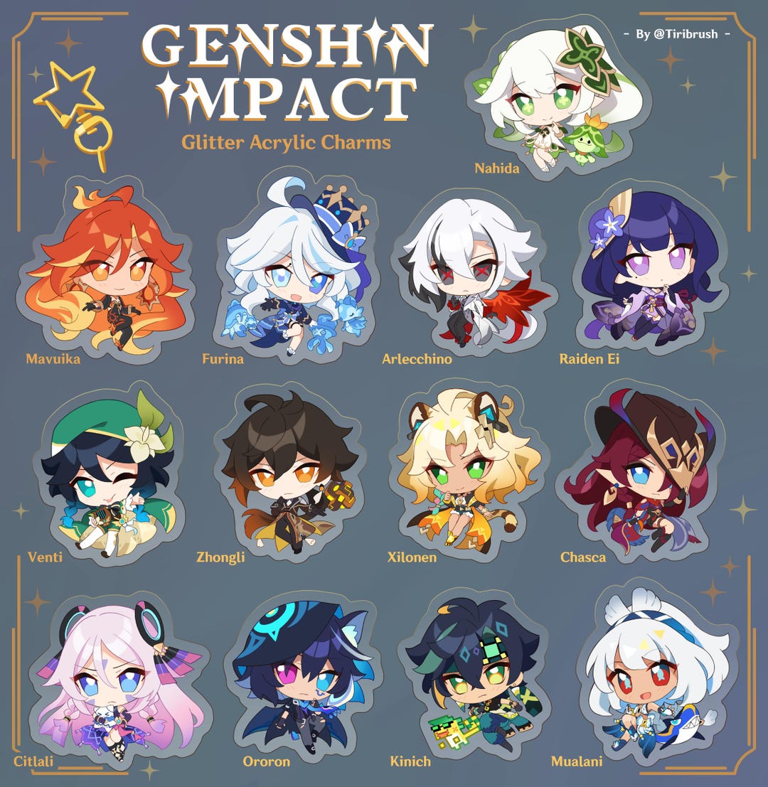 Genshin Impact - Acrylic Charms - Etsy