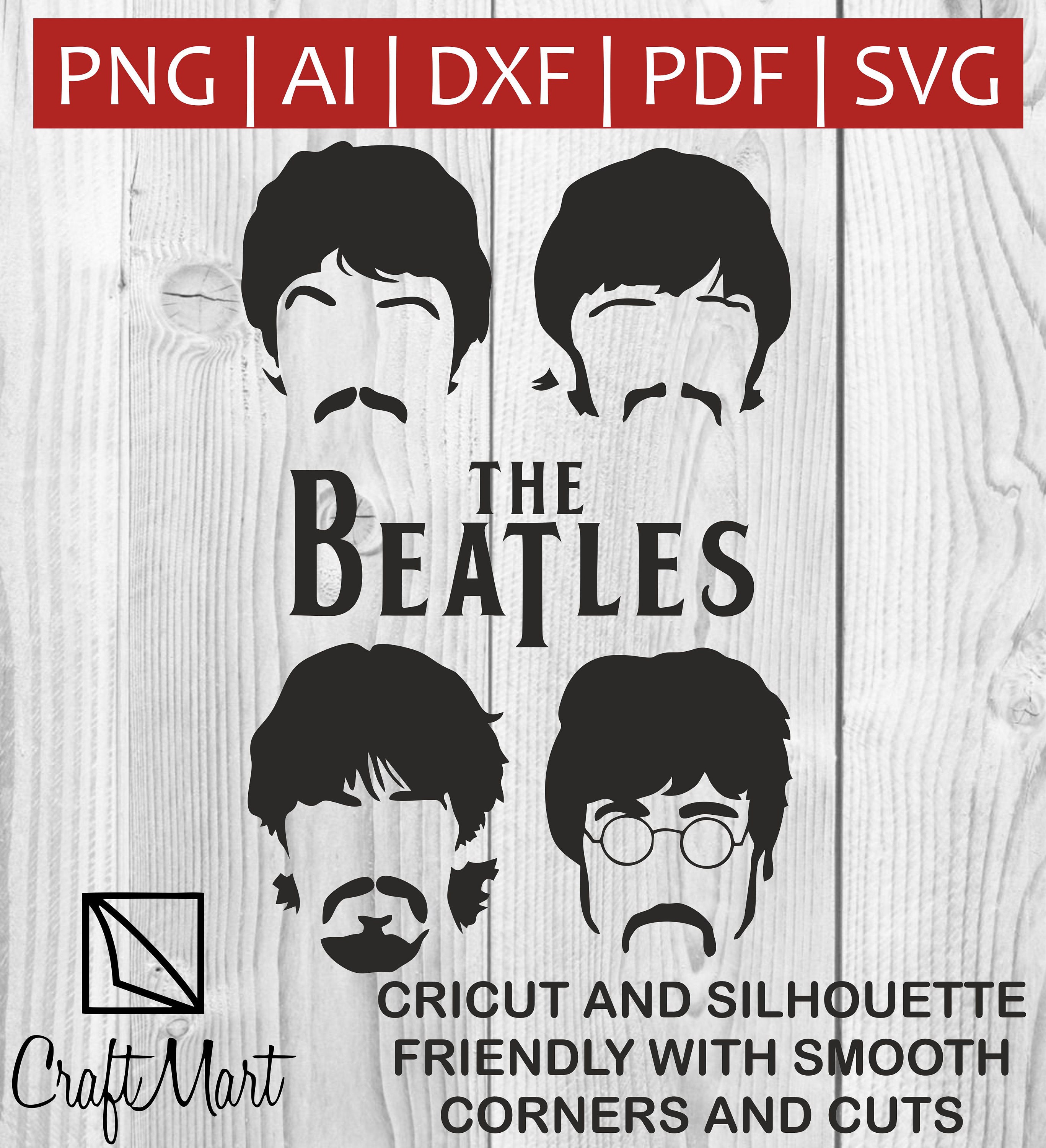The Beatles Wall Art the Beatles Music SVG Cricut the - Etsy