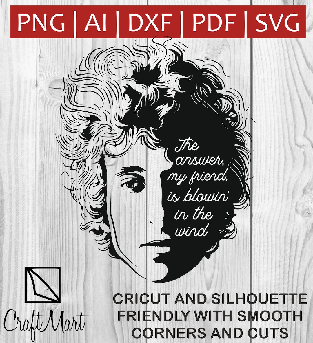 The Answer is Blowing in the Wind Bob Dylan Music SVG Cricut Vintage ...