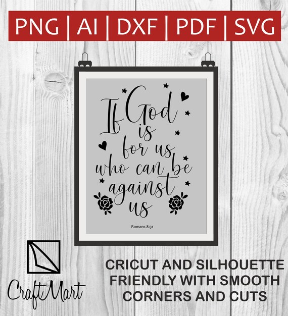If God is for Us Who Can Be Against Us Bible Verse Cricut | Etsy