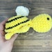 Bumble Bee Decor, Crochet Turtle Plushie, Bee Stuffed Animal, Birthday ...
