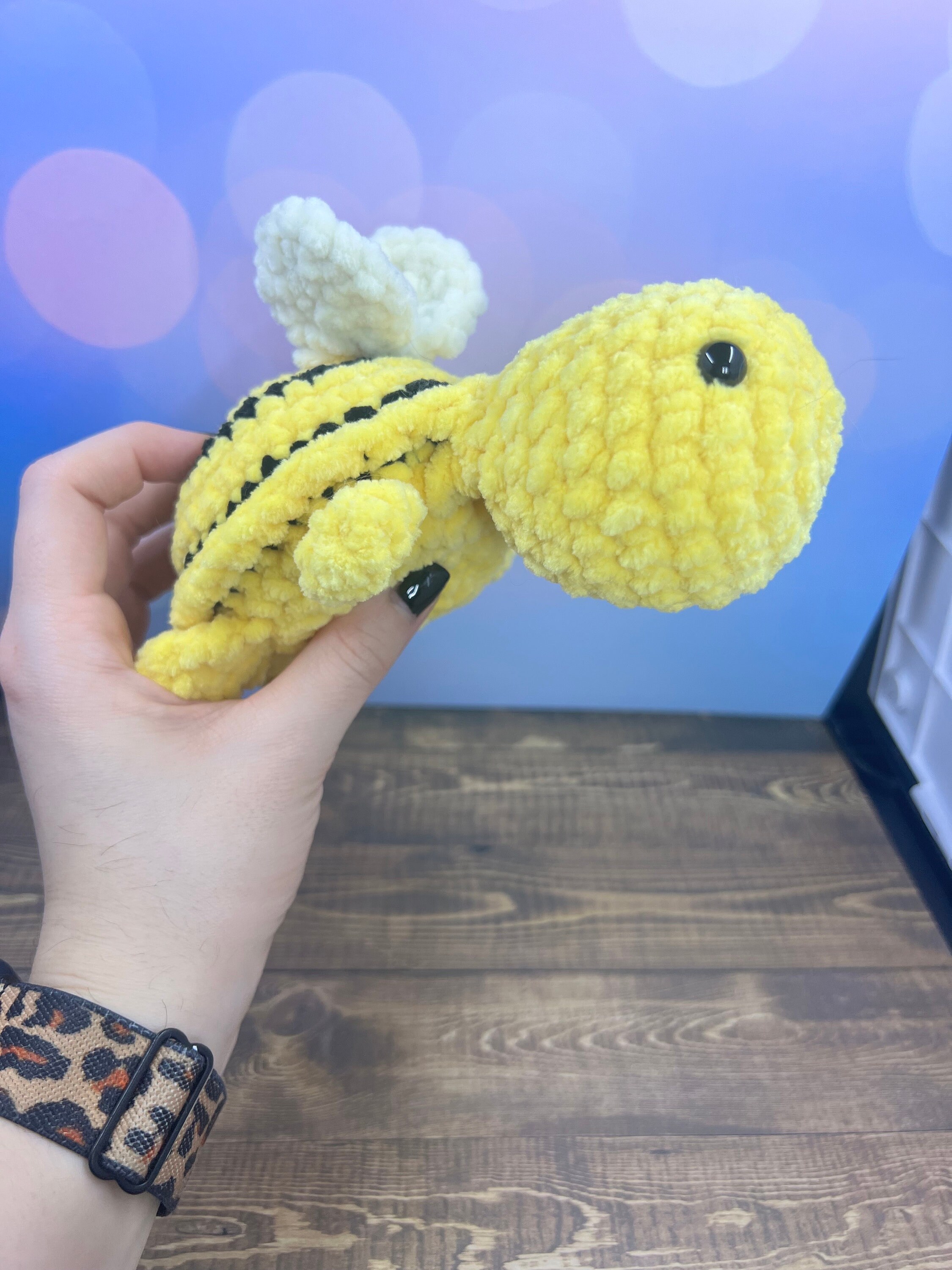 Bumble Bee Decor, Crochet Turtle Plushie, Bee Stuffed Animal, Birthday ...