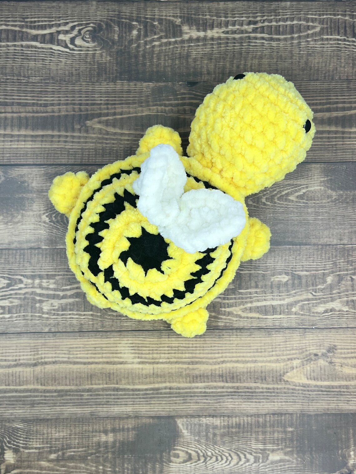 Bumble Bee Decor, Crochet Turtle Plushie, Bee Stuffed Animal, Birthday ...