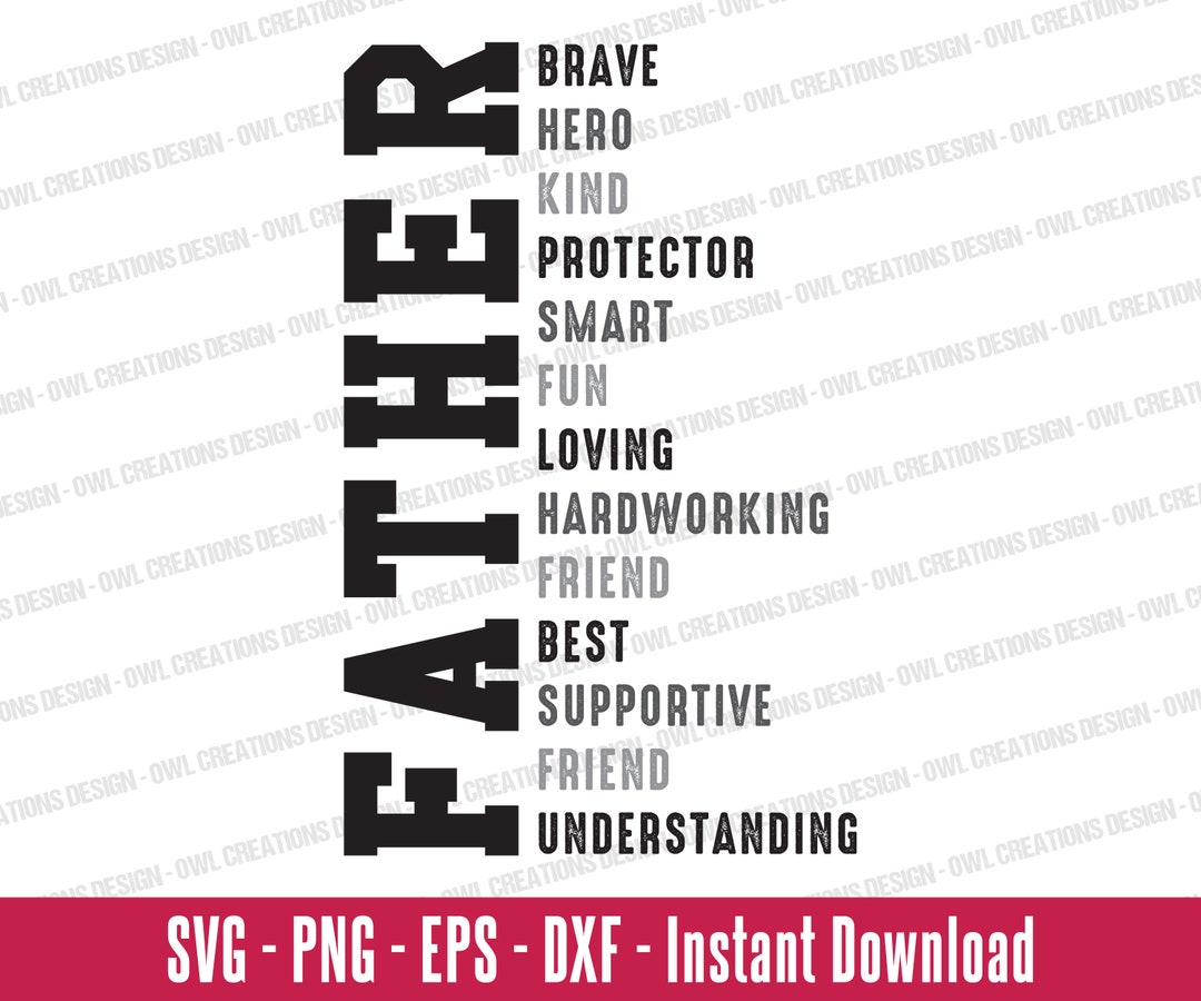 Father Dictionary Svg Png Eps Dxf INSTANT DOWNLOAD Father's Day Svg ...