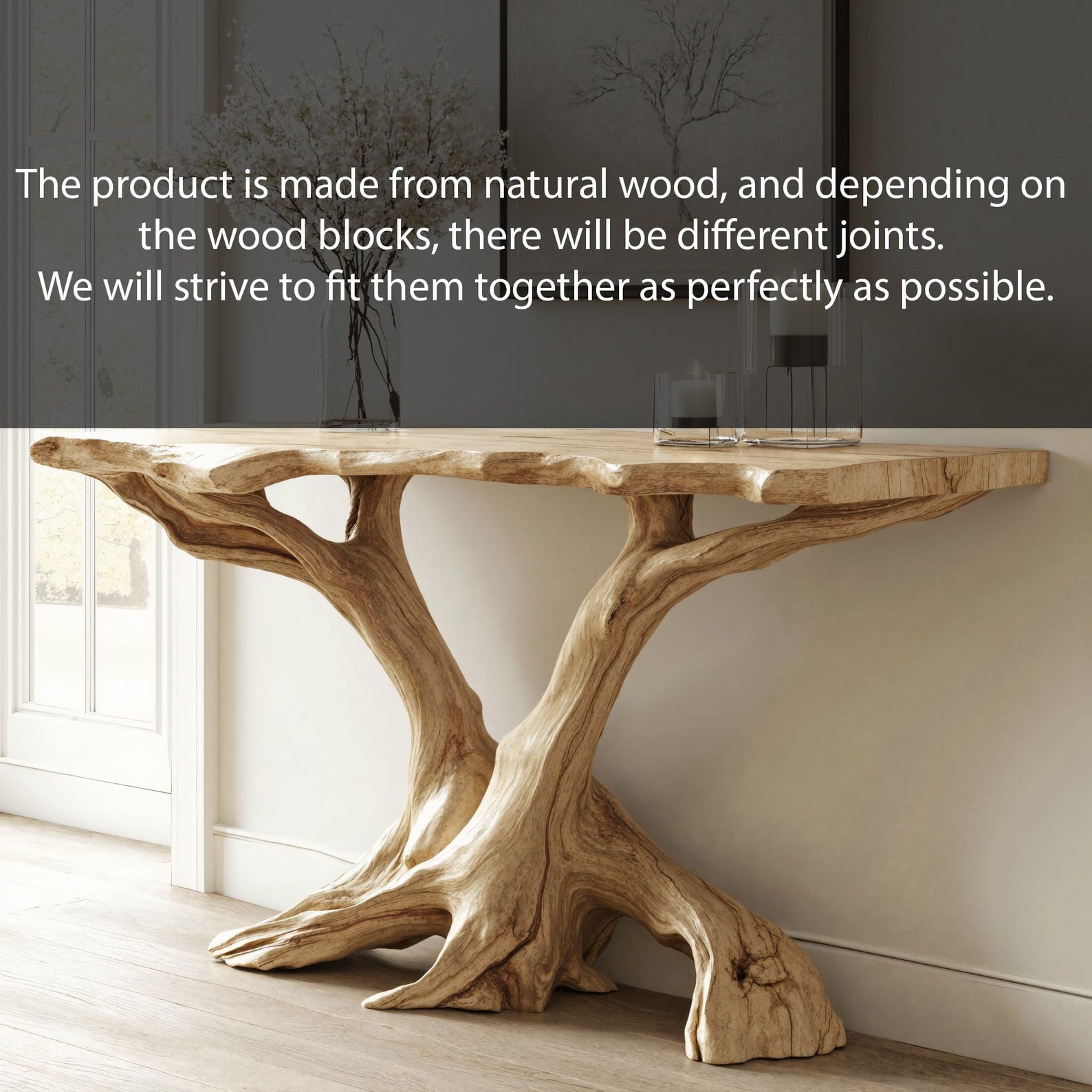 Live Edge Table Narrow Entryway Table Console Furniture Entry Way Table ...