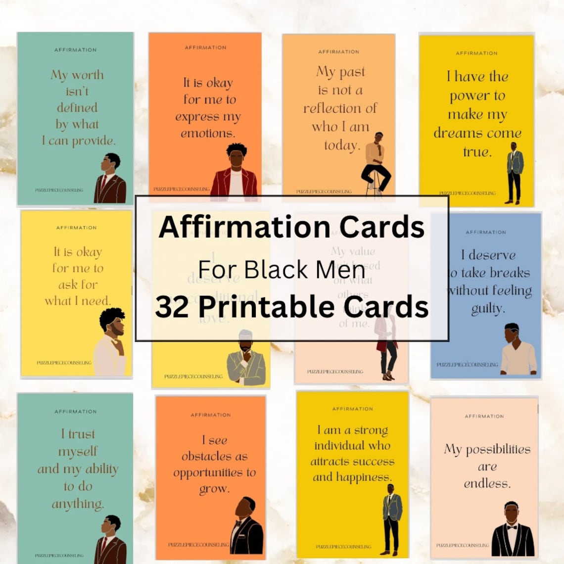 Affirmation Cards for Black Men - Etsy