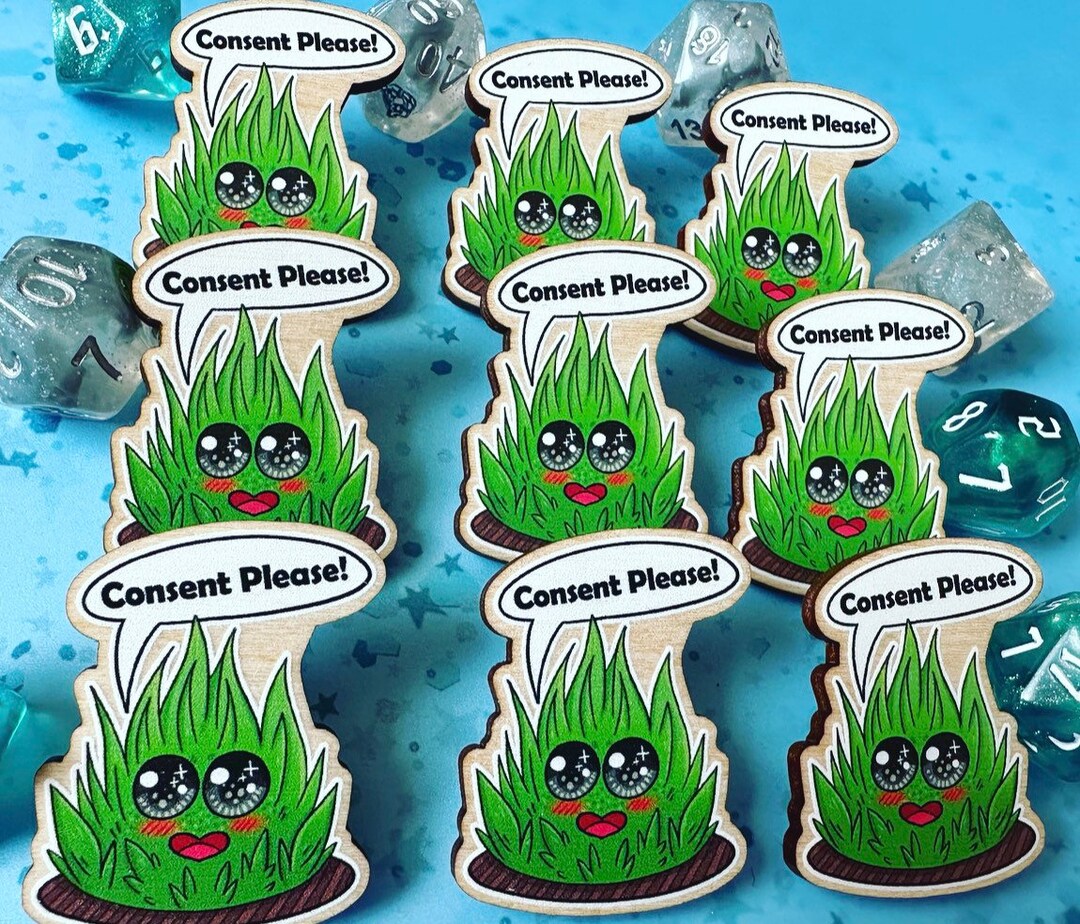 Henry Crabgrass Consent Please 50mm Wooden Pin DND NPC - Etsy