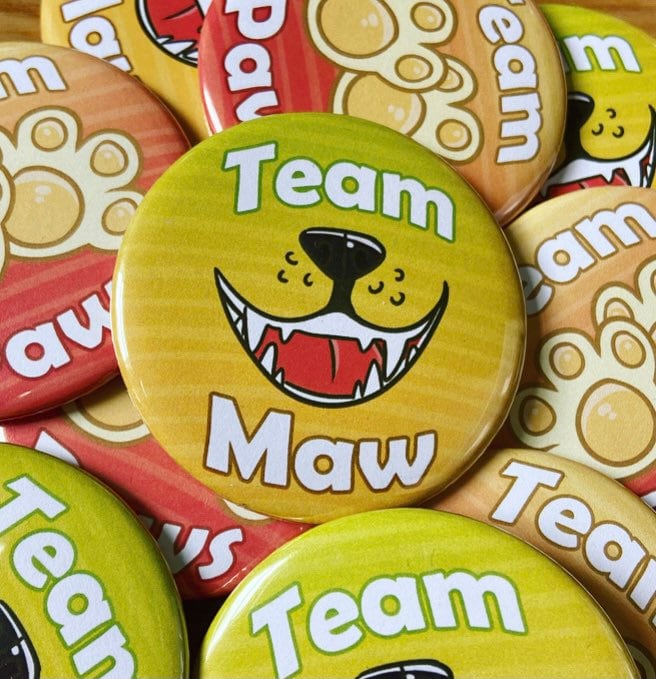 Team Maw 58MM Pin Badge fursuit Furries Furry Memes | Etsy