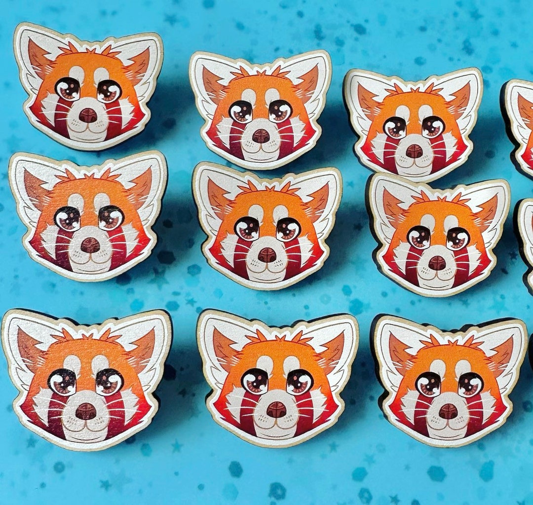 Red Panda 50mm Wooden Pin cute, Furry, Pandas - Etsy
