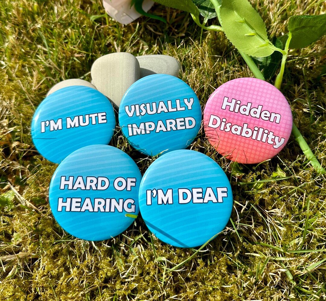 Hidden Disability / Sight / Hearing / Visability Awareness 58mm Large ...