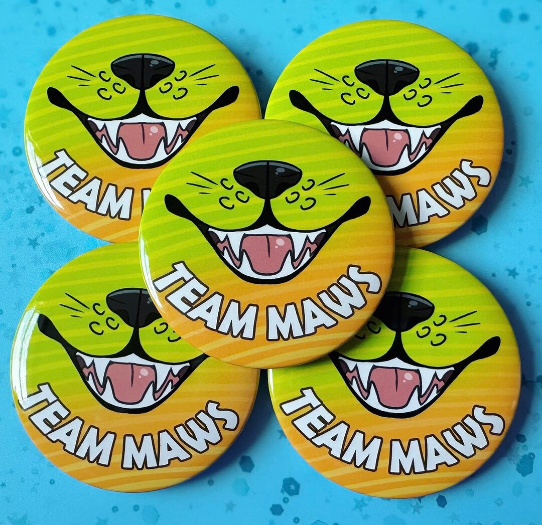 Team Maw 58MM Pin Badge fursuit, Furries, Furry Memes - Etsy