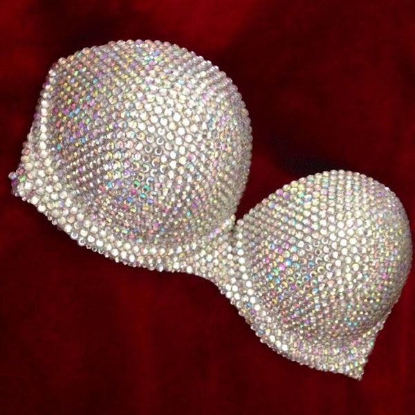 Rhinestone Bra - Etsy