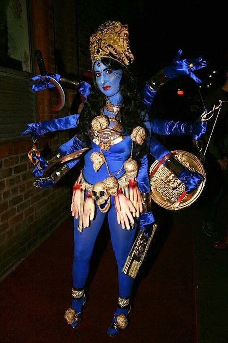 Kali Hindu Goddess Of Death Cosplay Queen Of Halloween Costume Etsy