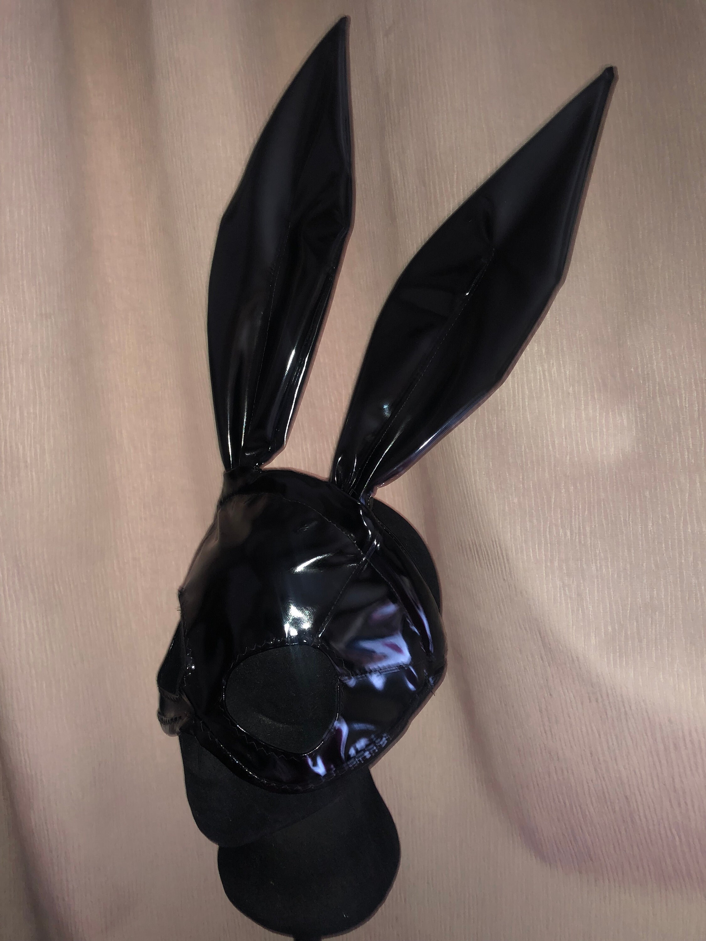 PVC Latex Look Bunny Ears Mask Ariana Grande Dangerous Woman | Etsy