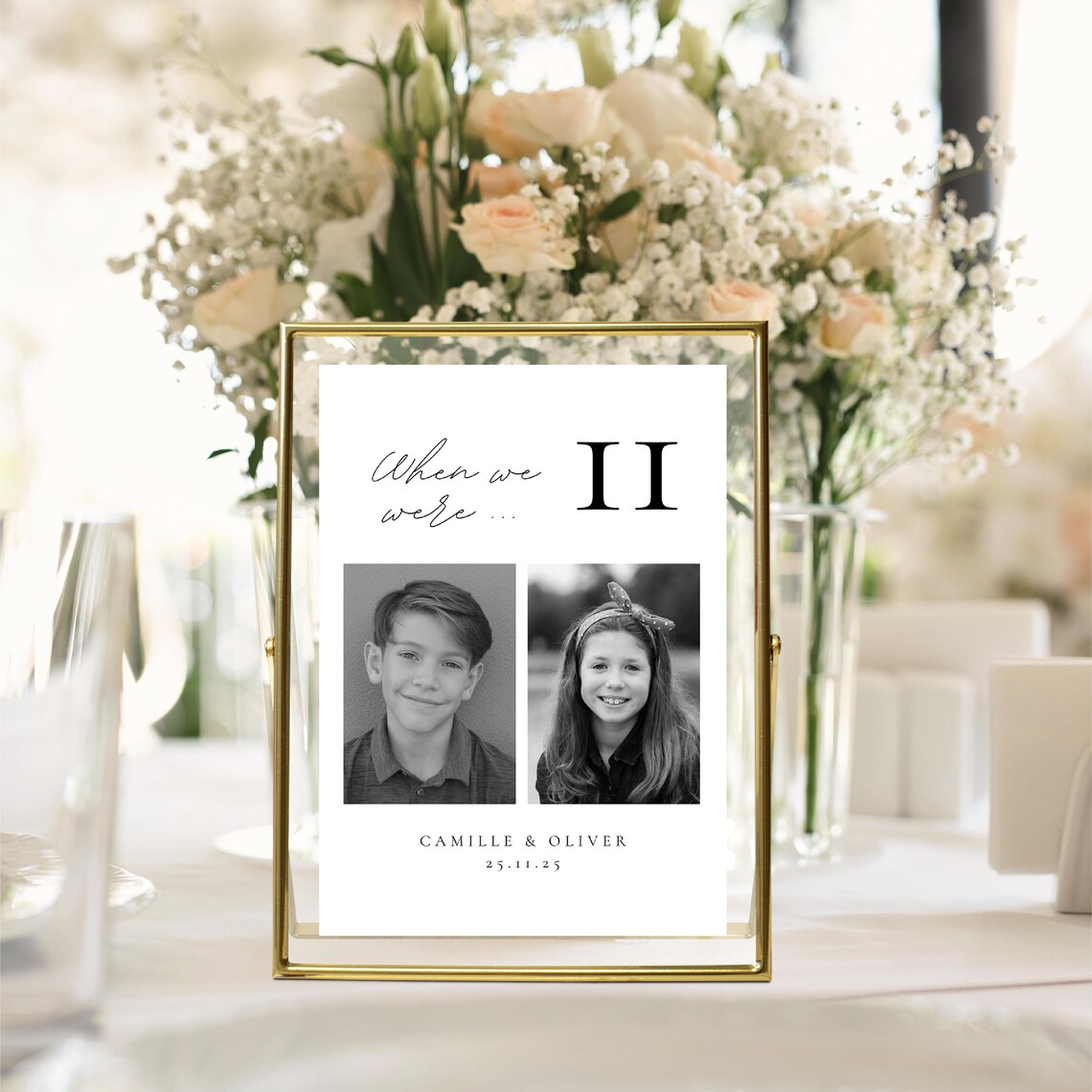Kids Photo Table Numbers Wedding, Wedding Table Numbers With Baby ...