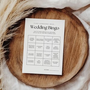 Find the Guest Bingo, Bridal Shower Game, Editable Reception Bingo, Fun ...