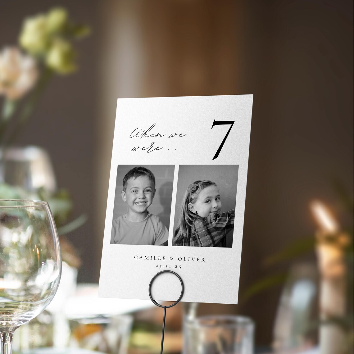 Kids Photo Table Numbers Wedding, Wedding Table Numbers With Baby ...
