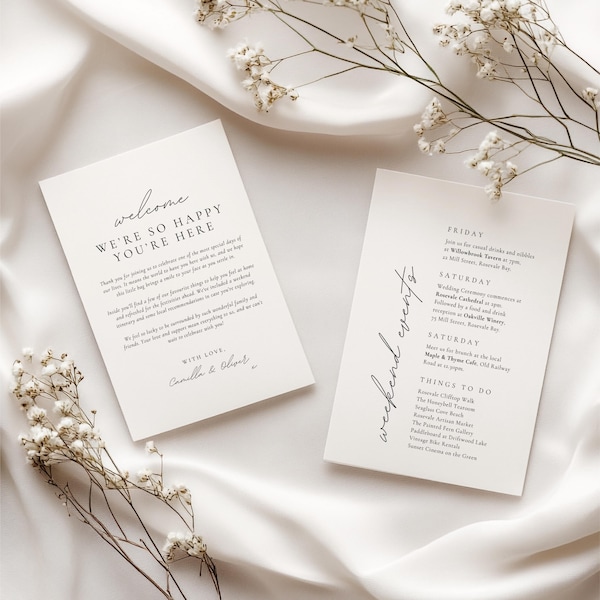 Wedding Welcome Note - Etsy