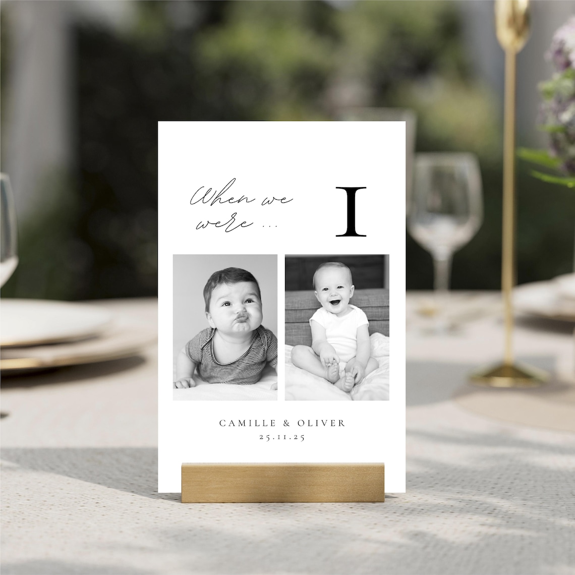 Kids Photo Table Numbers Wedding, Wedding Table Numbers With Baby ...