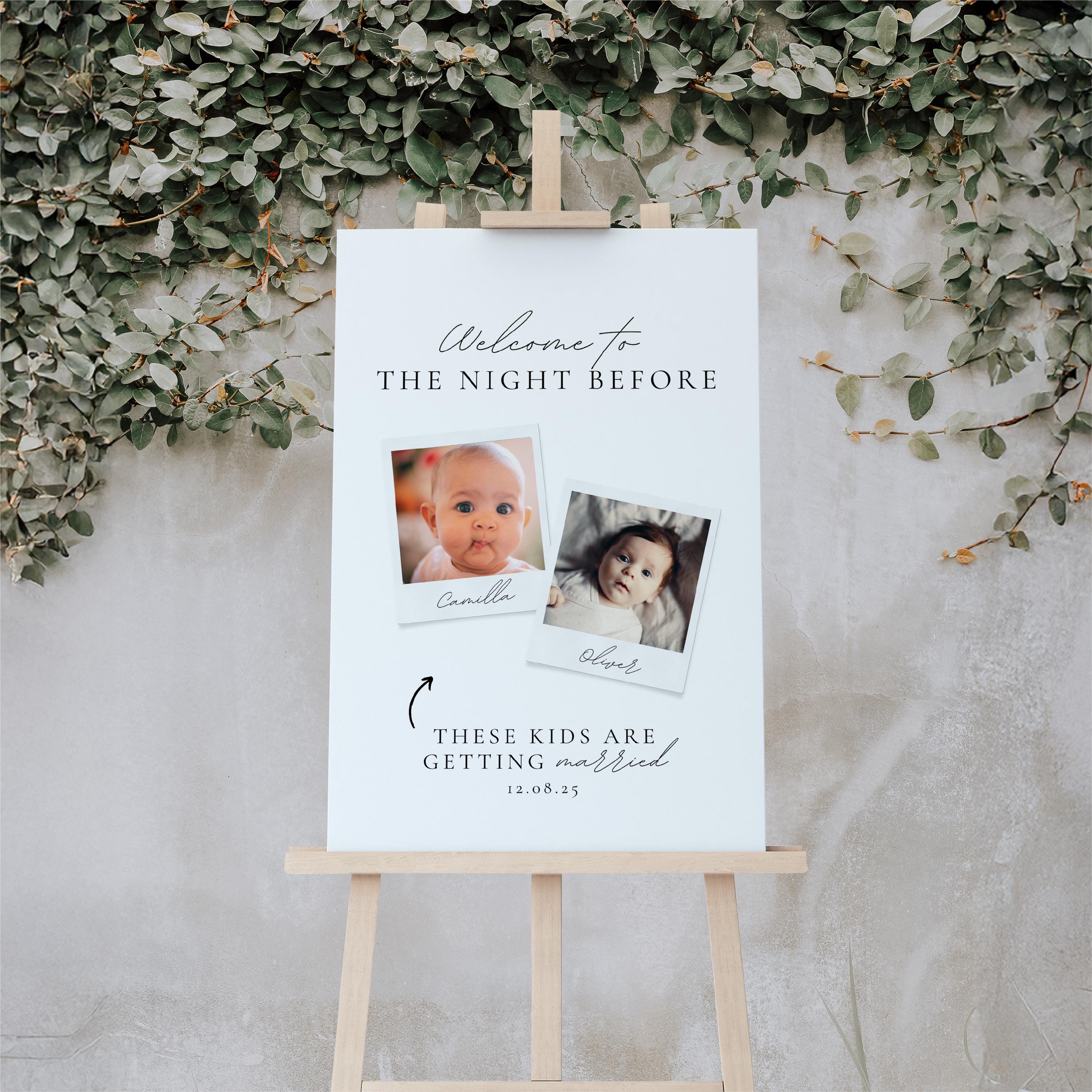 These Kids Are Getting Married Sign, the Night Before Signage, Wedding ...