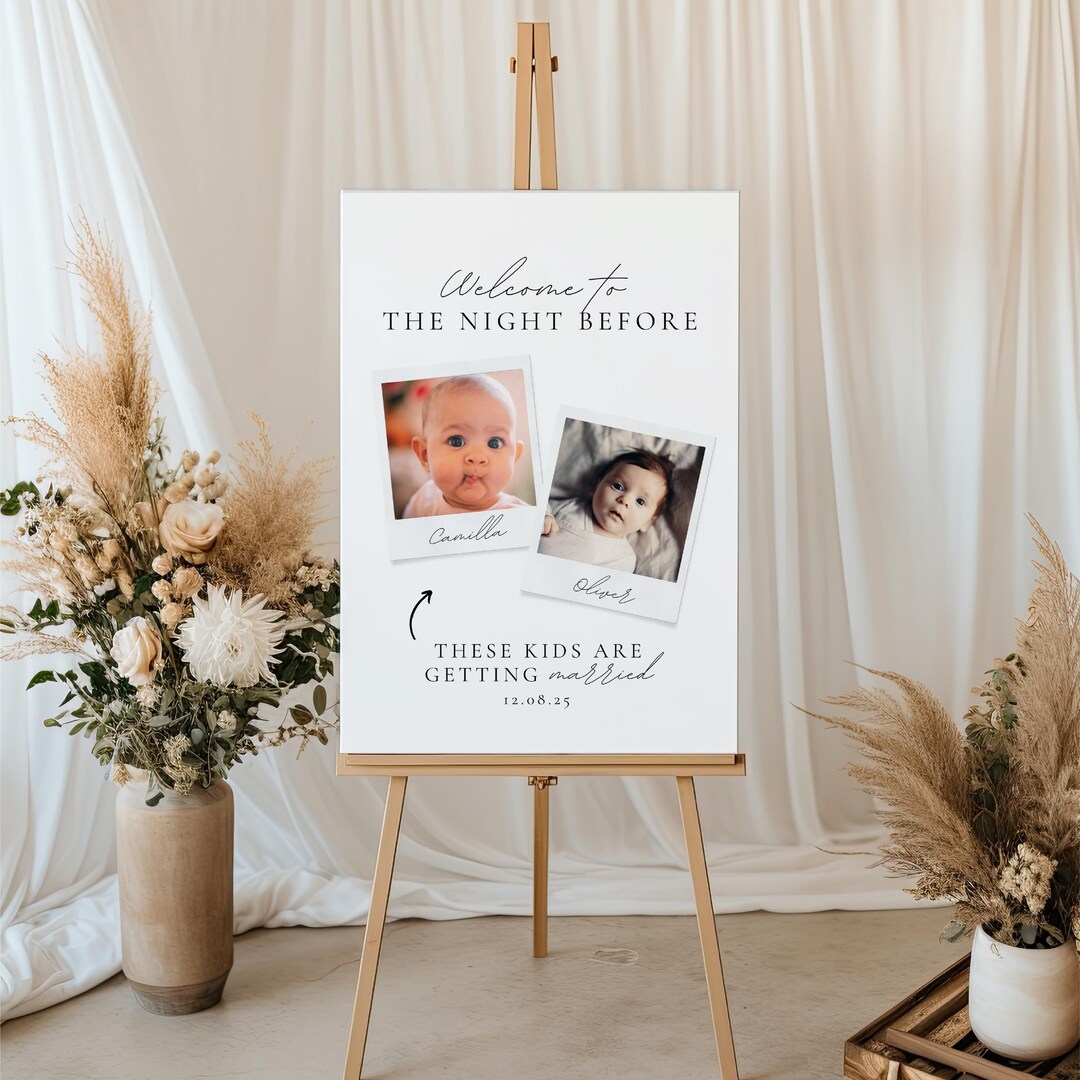 These Kids Are Getting Married Sign, the Night Before Signage, Wedding ...